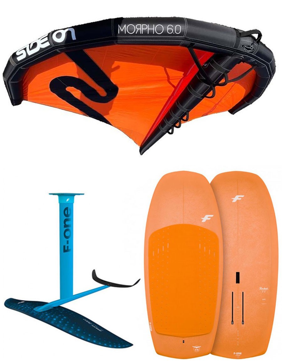 PACK WING FOIL SIDE ON MORPHO + PLANCHE ET FOIL F-ONE - KITESHOP.FR
